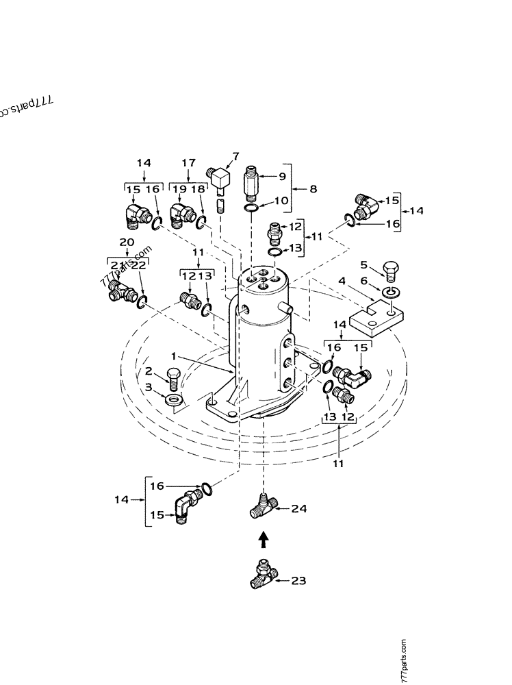 6006921M91 BRACKET, PIVOT - Case spare part | 777parts.com