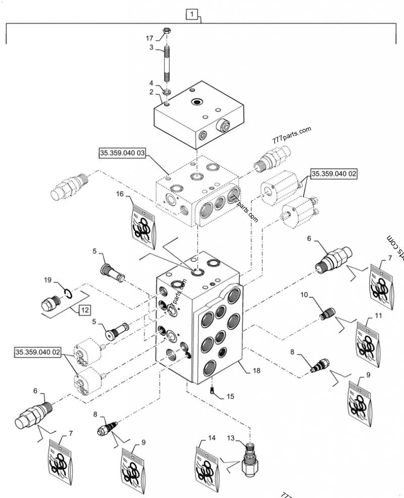 47728953 SEAL KIT - Case spare part | 777parts.com