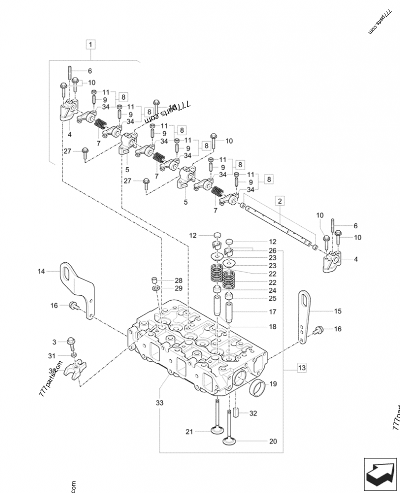 119625-11880 NOZZLE - 11962511880 - Case spare part | 777parts.com