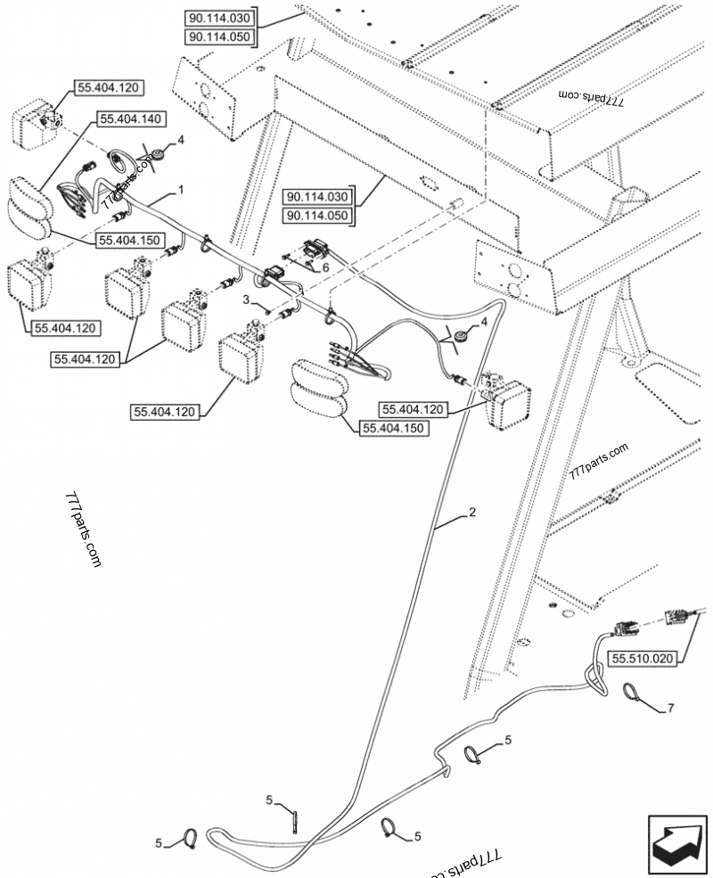 47714176 WIRE HARNESS - Case spare part | 777parts.com