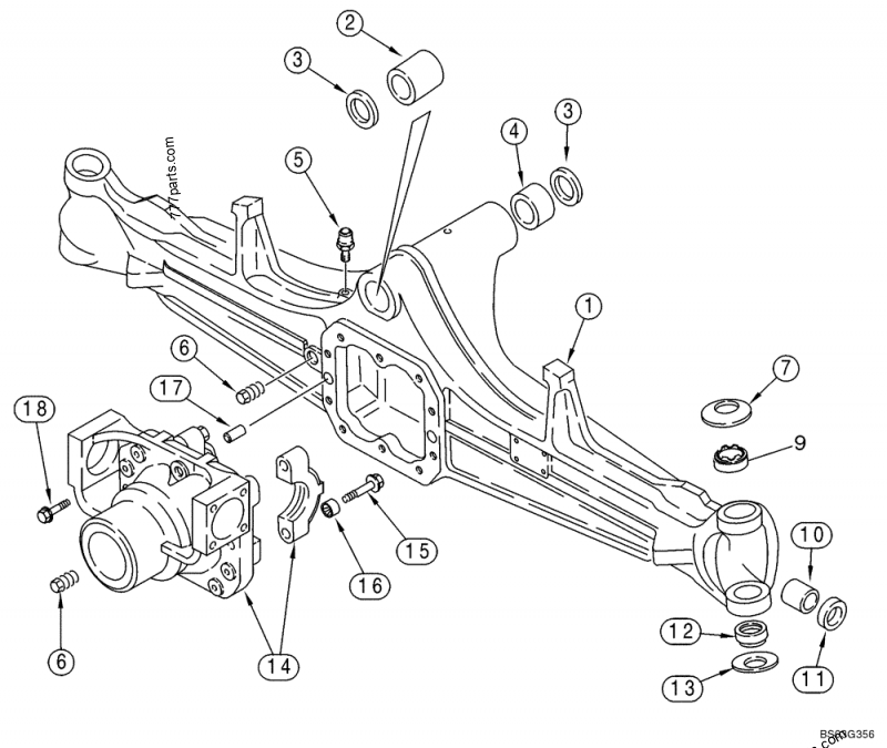 87417387 4WD AXLE ASSY - Case spare part | 777parts.com