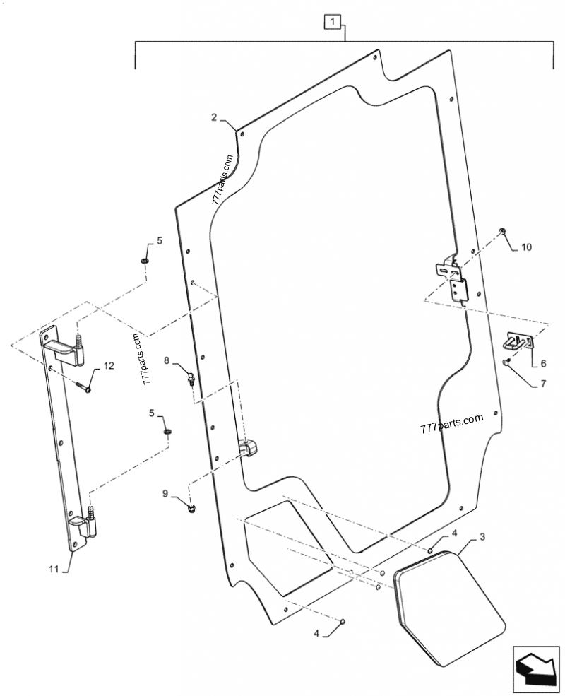 48058095 HINGE - Case spare part | 777parts.com