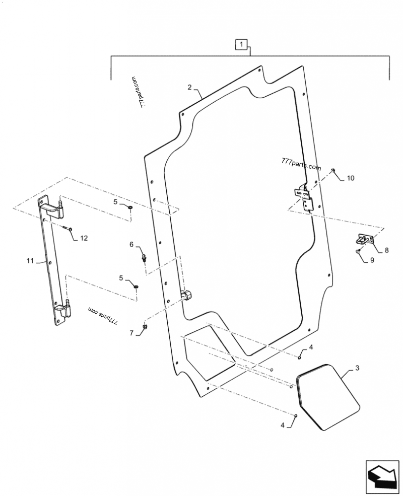 48058095 HINGE - Case spare part | 777parts.com