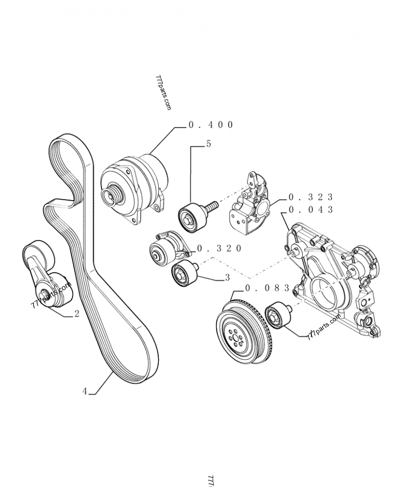 2852398 IDLER WHEEL,65mm OD - Case spare part | 777parts.com