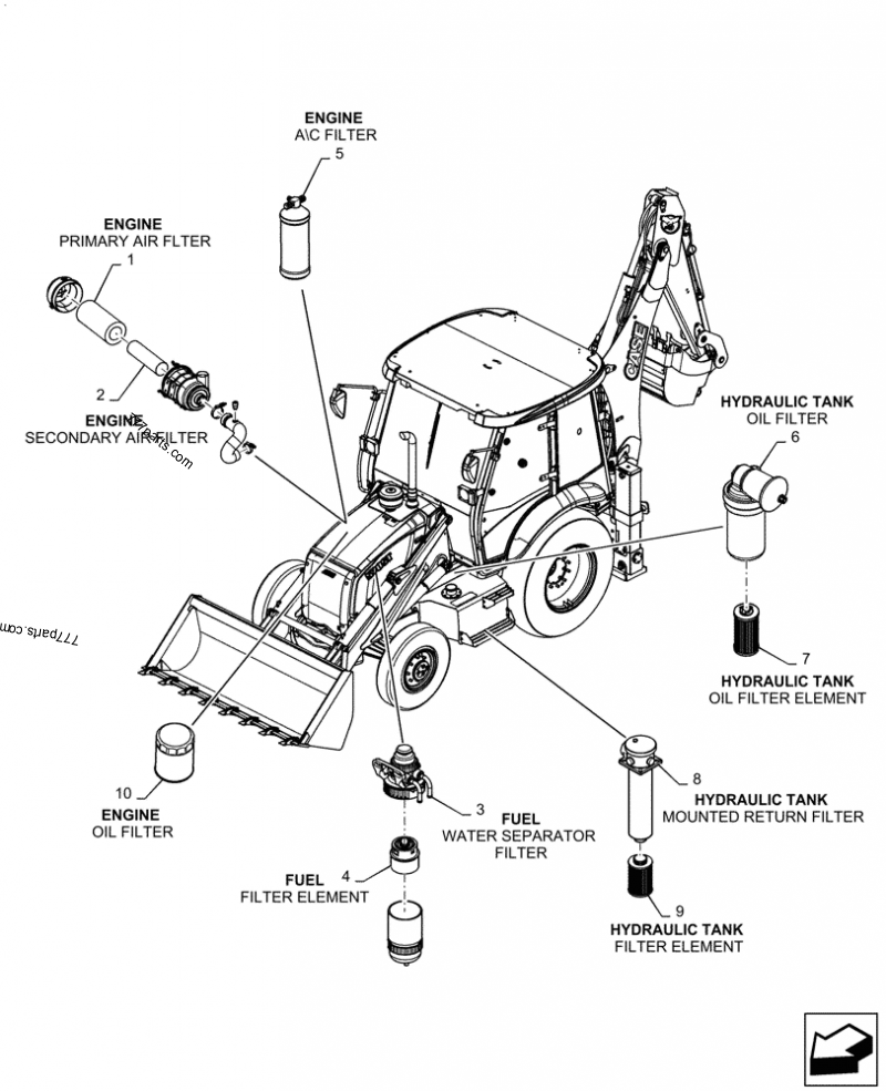 73300483 ENGINE OIL FILTER - Case spare part | 777parts.com