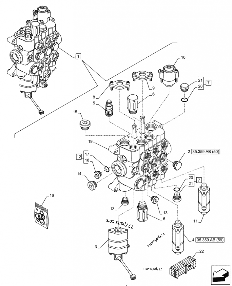 87455580 O-RING KIT - Case spare part | 777parts.com
