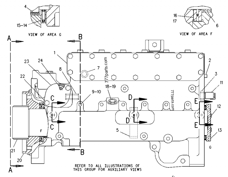 7E5888 HOUSING-FUEL PUMP - Caterpillar spare part | 777parts.com
