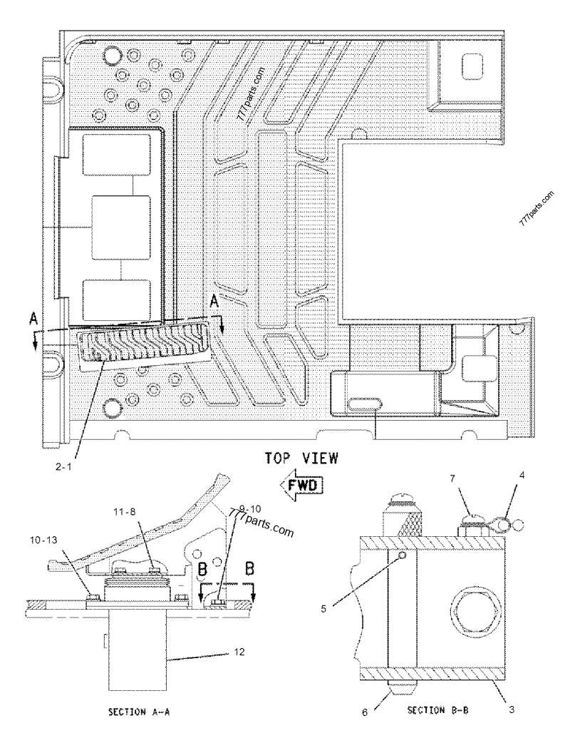 1211865 PEDAL-RUBBER - Caterpillar spare part | 777parts.com