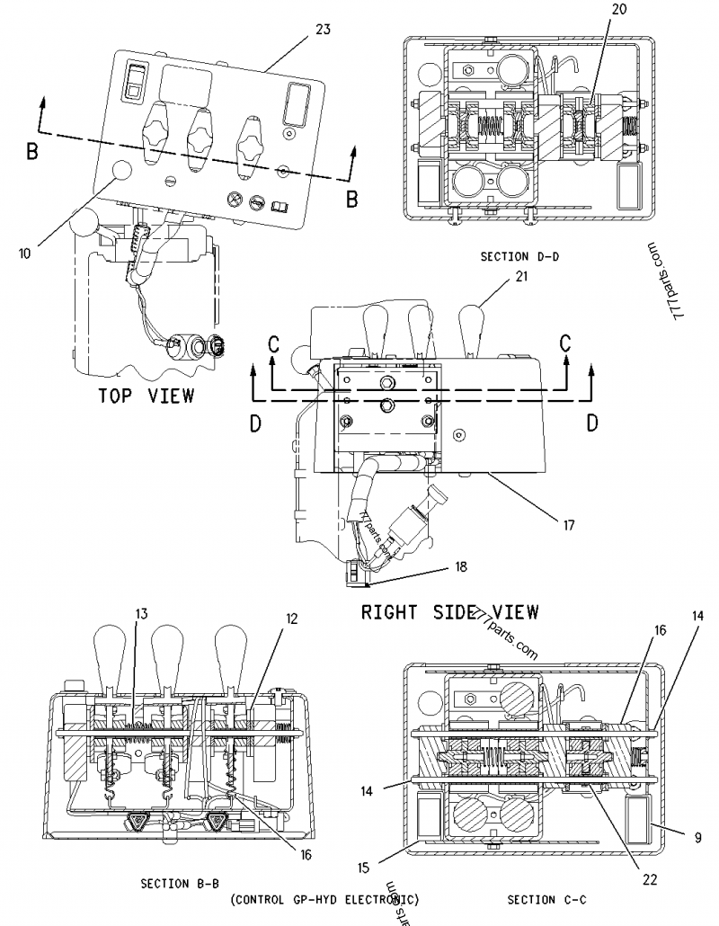 1493949 LEVER-CONTROL - Caterpillar spare part | 777parts.com