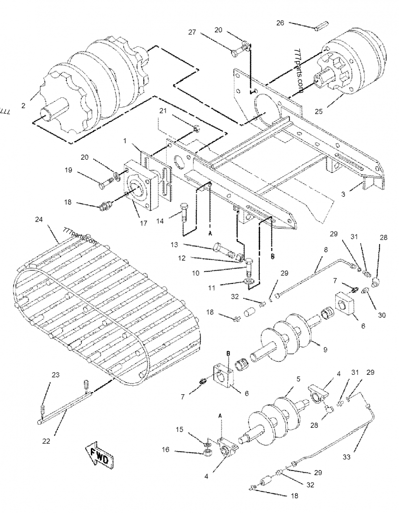 0982133 FRAME-TRACK - Caterpillar spare part | 777parts.com