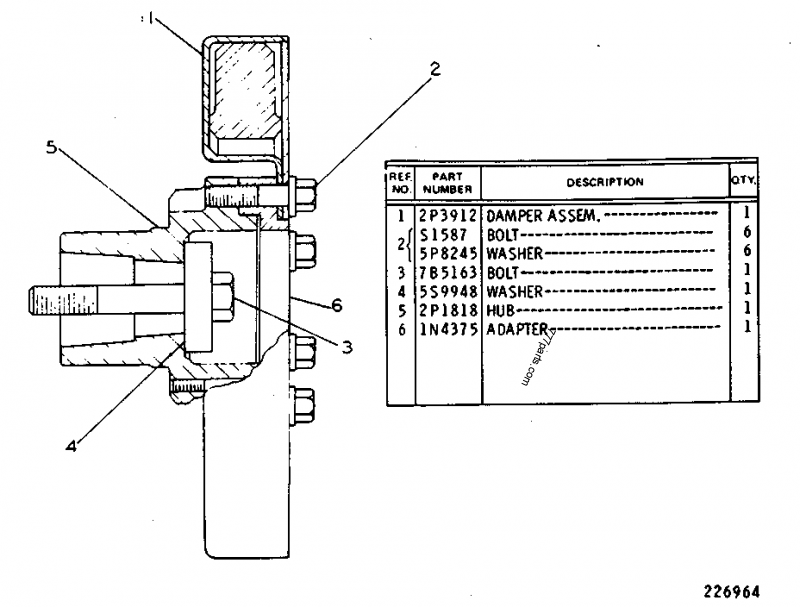 1N4375 ADAPTER-DAMPER - Caterpillar spare part | 777parts.com
