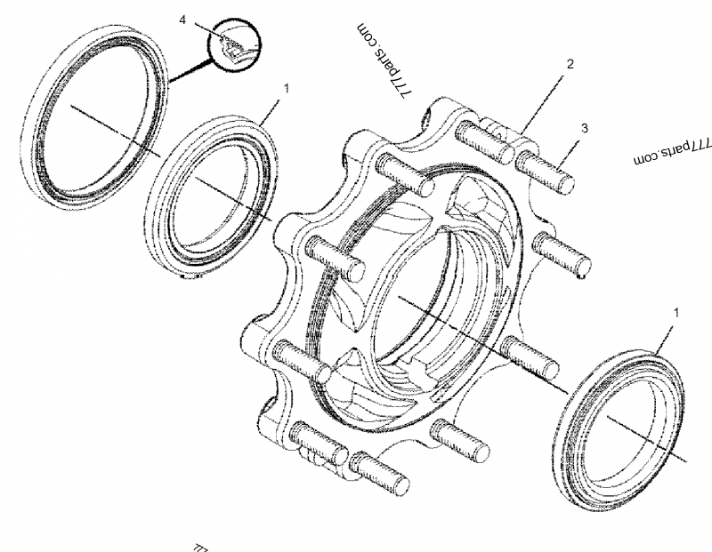 2105932 BEARING-WHEEL - Caterpillar spare part | 777parts.com