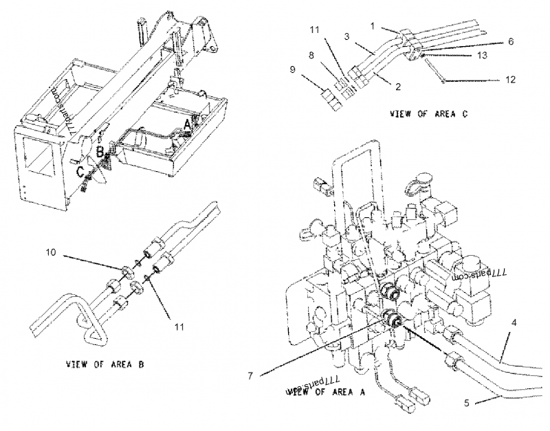 2113127 LINES GROUP-AUXILIARY HYDRAULIC - Caterpillar spare part ...