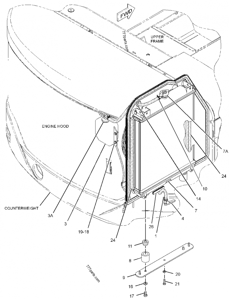 2475086 CAP-RADIATOR - Caterpillar spare part | 777parts.com