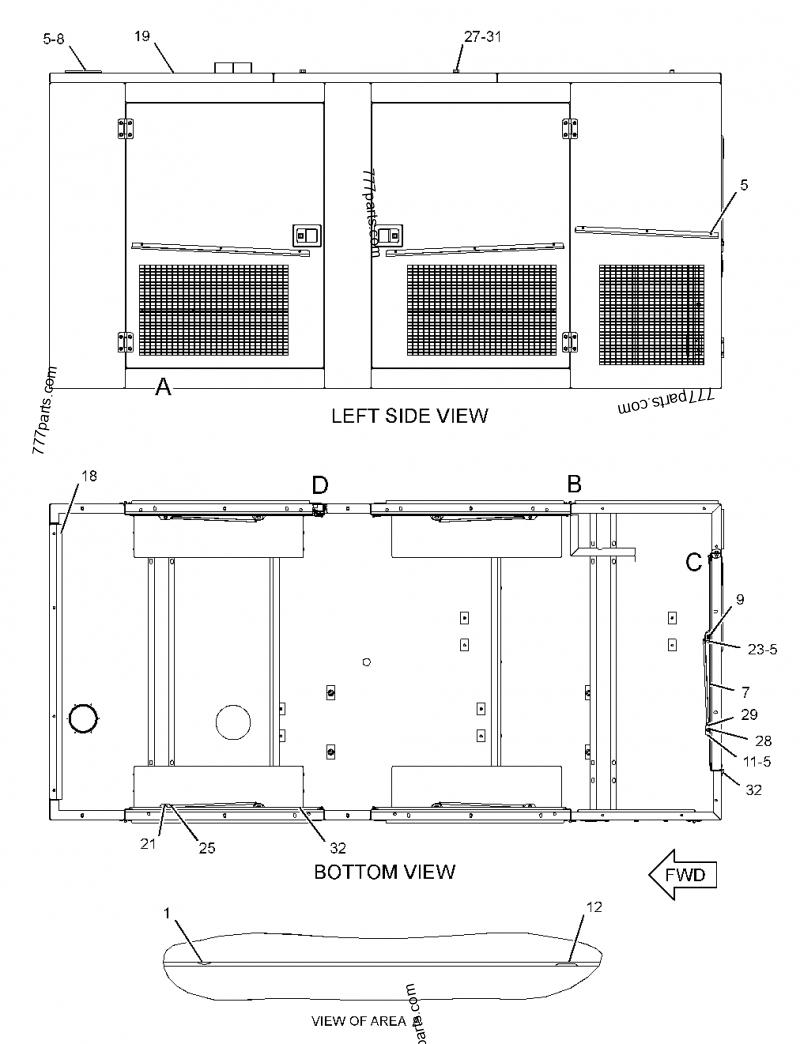2707396 ENCLOSURE GROUP-GENERATOR - Caterpillar spare part | 777parts.com