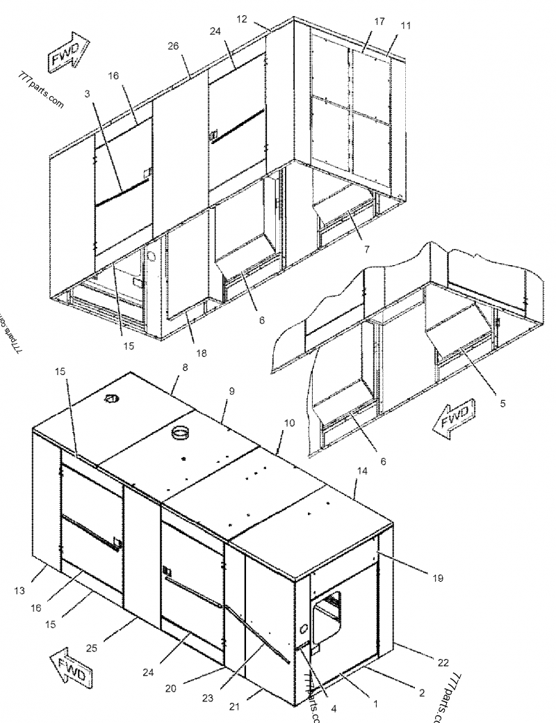 2752214 ENCLOSURE GROUP-GENERATOR - Caterpillar spare part | 777parts.com