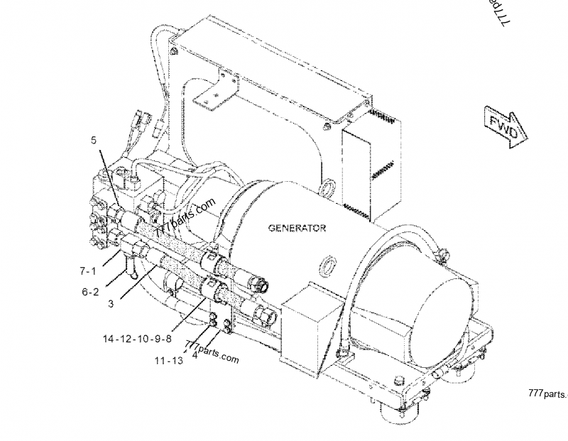 2757916 LINES GROUP-HYDRAULIC GENERATOR - Caterpillar spare part ...