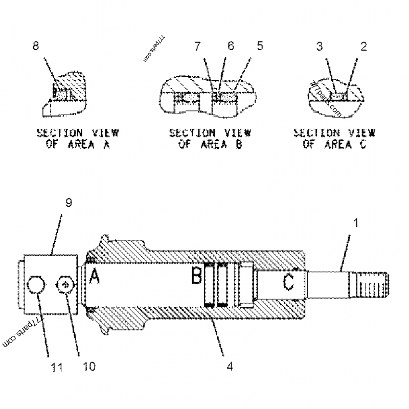 2S5925 FITTING-GREASE - Caterpillar spare part | 777parts.com