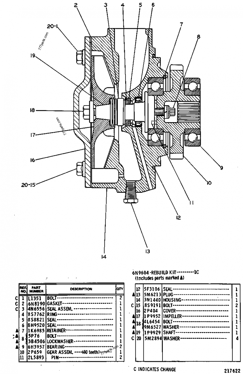 3N1440 HOUSING - Caterpillar spare part | 777parts.com