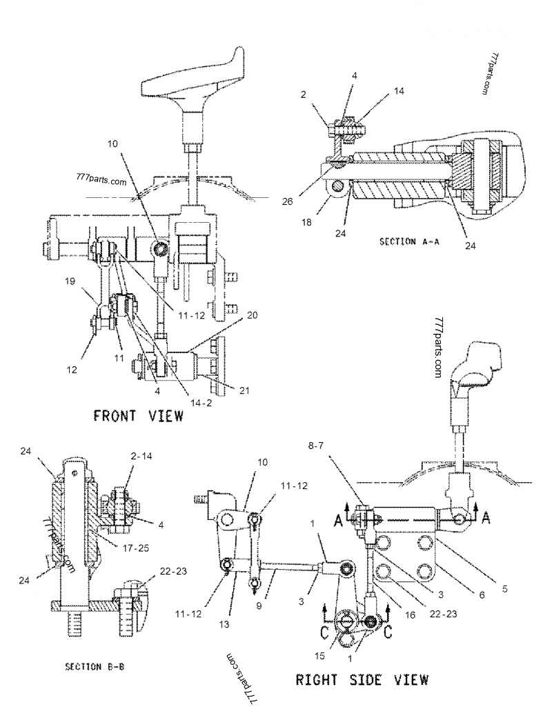 3R7116 ROD-CONTROL - Caterpillar spare part | 777parts.com