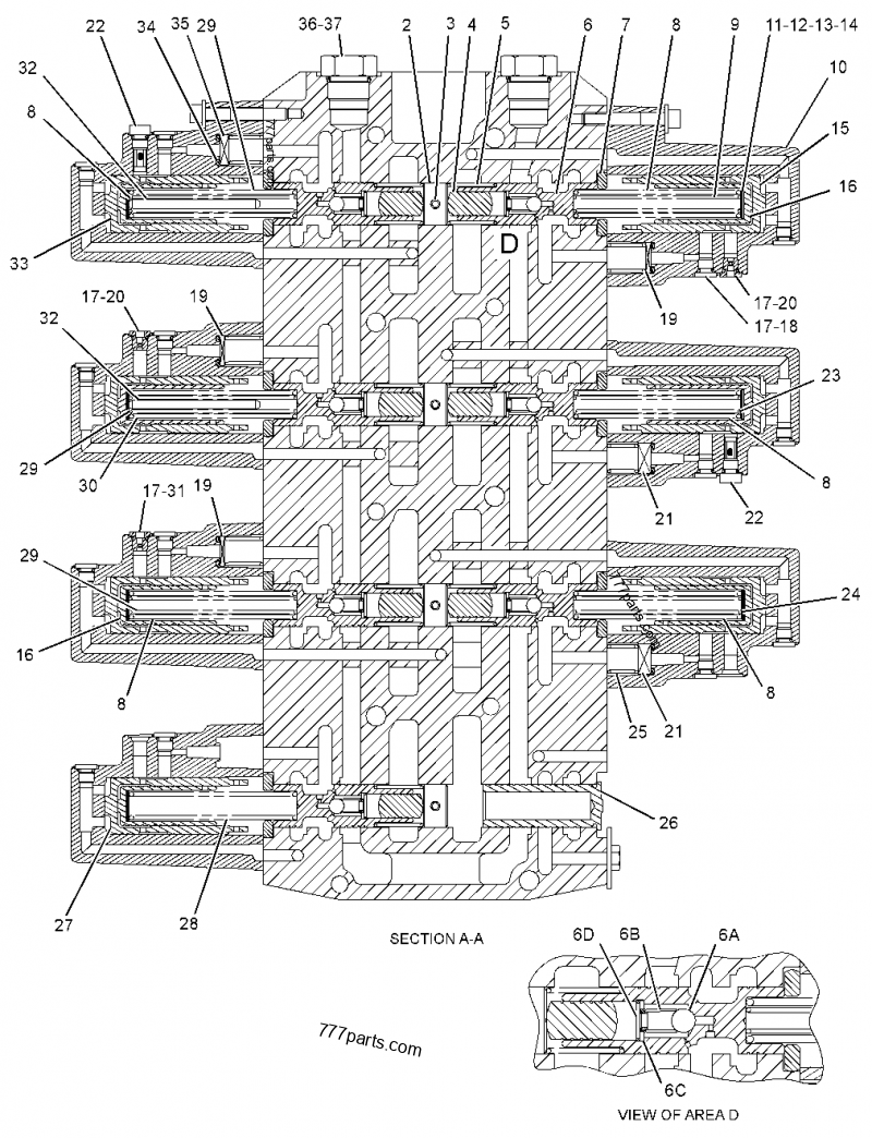 3T1437 PISTON-LOAD - Caterpillar spare part | 777parts.com