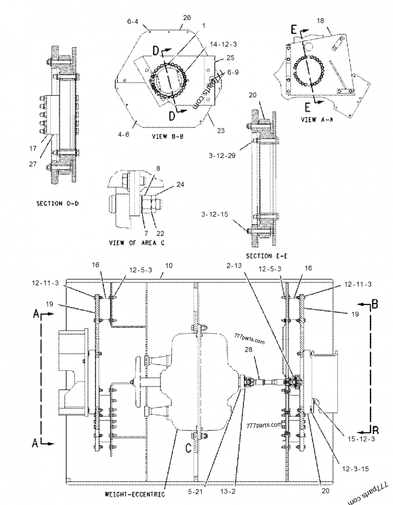 1151714 SPACER - Caterpillar spare part | 777parts.com