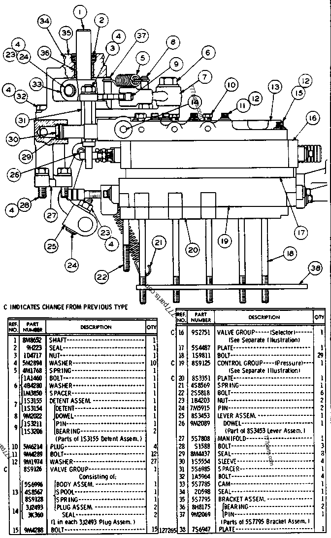 4S8569 SPRING-DETENT - Caterpillar spare part | 777parts.com