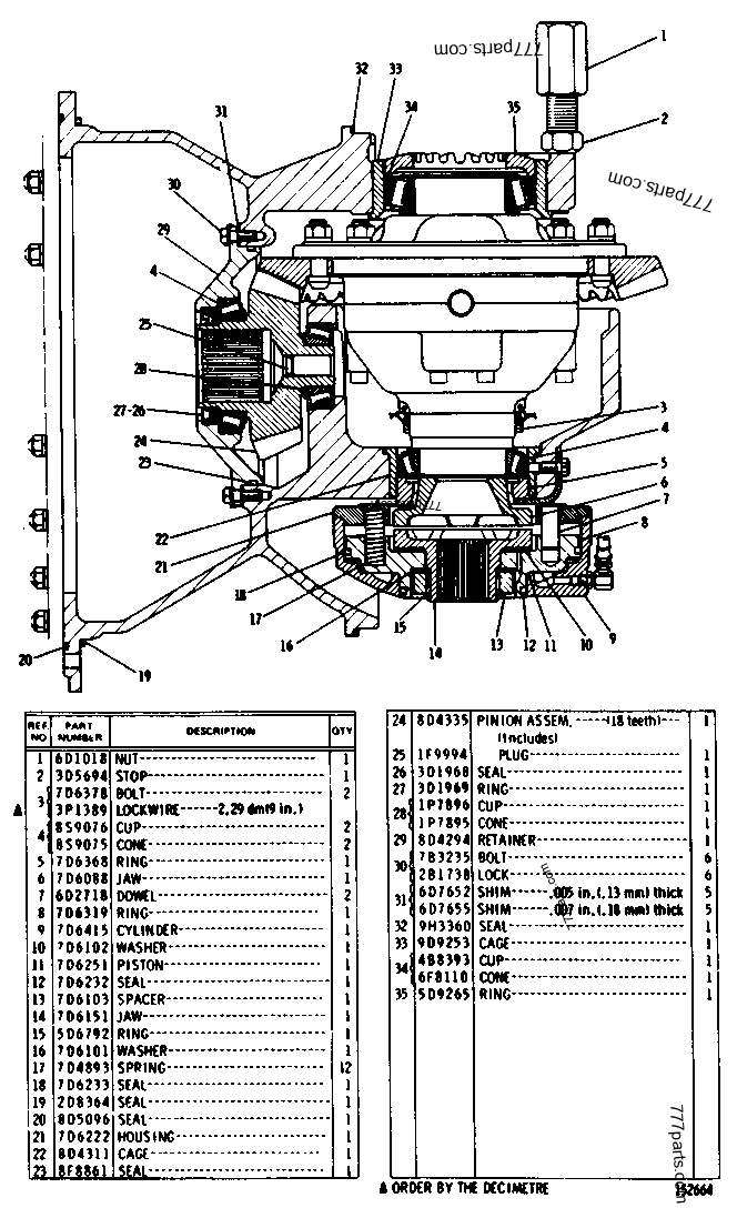 5P8245 WASHER-HARD - Caterpillar spare part | 777parts.com
