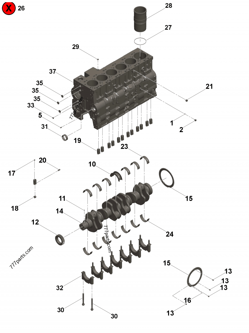 5626215 O ring seal - Cummins spare part | 777parts.com