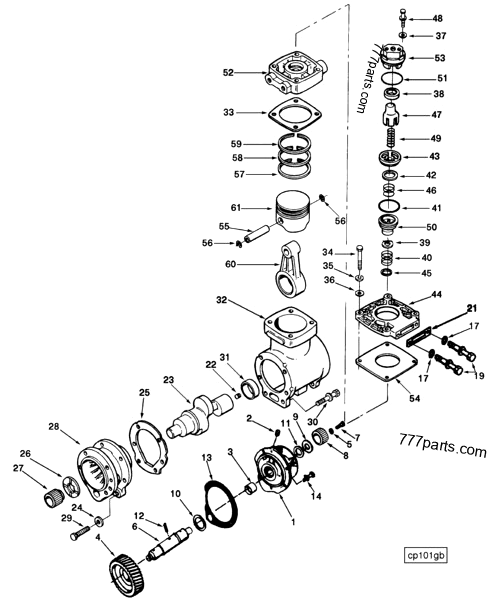176025 1 cylinder compressor crankcase - Cummins spare part | 777parts.com