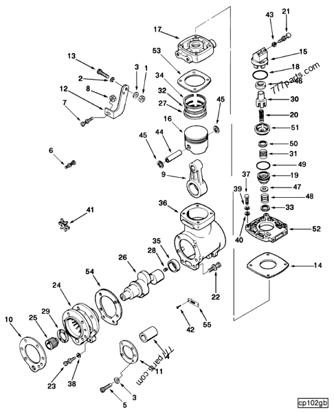 176025 1 cylinder compressor crankcase - Cummins spare part | 777parts.com