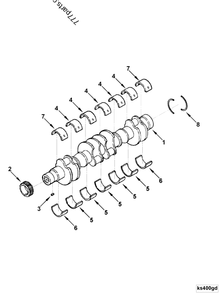 AR12270 Main bearing ( standard ) set - Cummins запчасть для ...