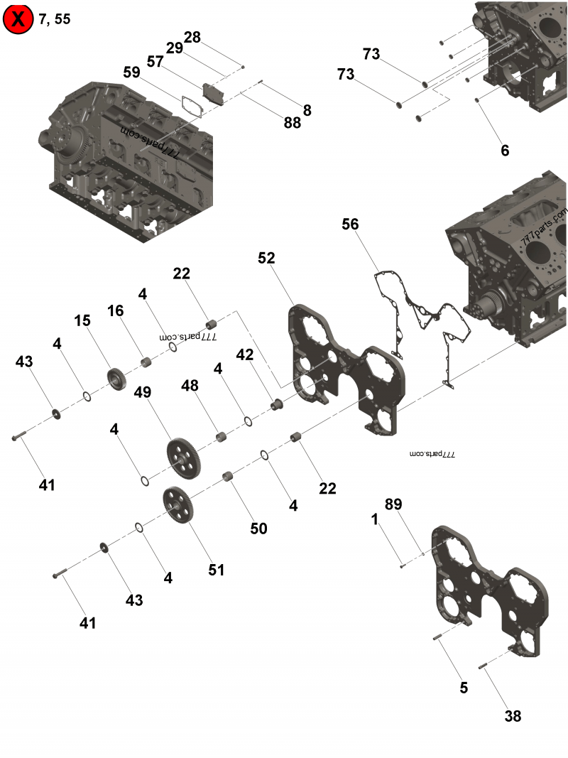 3011076 O ring seal - Cummins spare part | 777parts.com