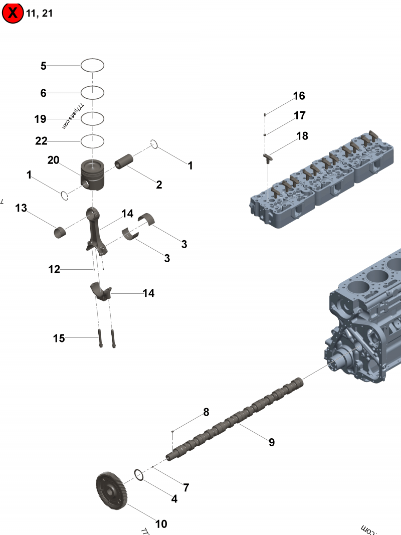 3028293 Valve crosshead - Cummins spare part | 777parts.com