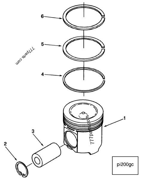 3044448 Engine piston - Cummins spare part | 777parts.com
