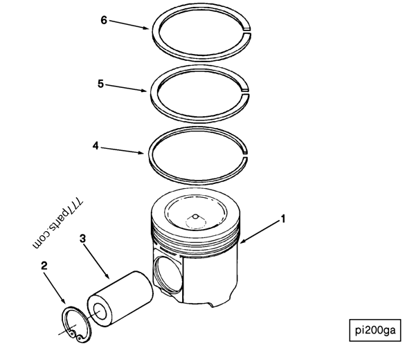 3044448 Engine piston - Cummins spare part | 777parts.com