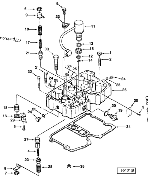 3045984 Engine brake control valve - Cummins spare part | 777parts.com