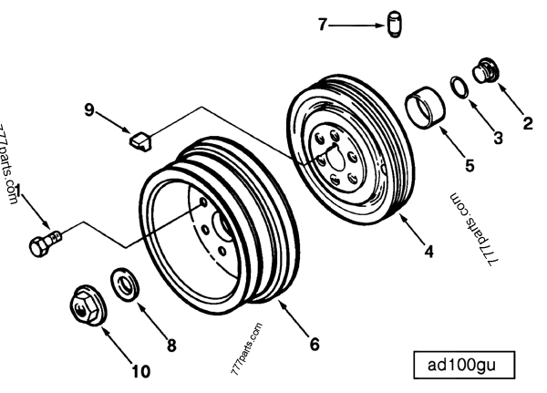 3068916 Accessory drive pulley - Cummins spare part | 777parts.com