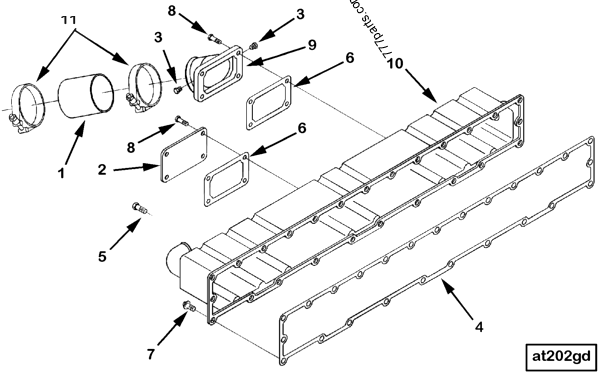 3069786 Intake manifold gasket - Cummins spare part | 777parts.com