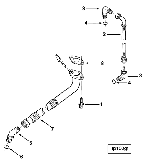 3074399 Turbocharger oil drain connection - Cummins spare part ...