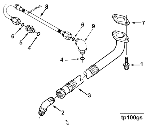3074399 Turbocharger oil drain connection - Cummins spare part ...