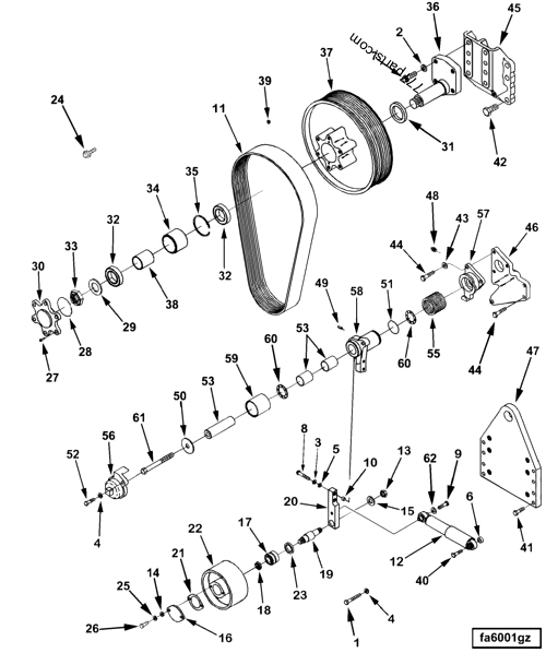 3094884 V ribbed belt - Cummins spare part | 777parts.com