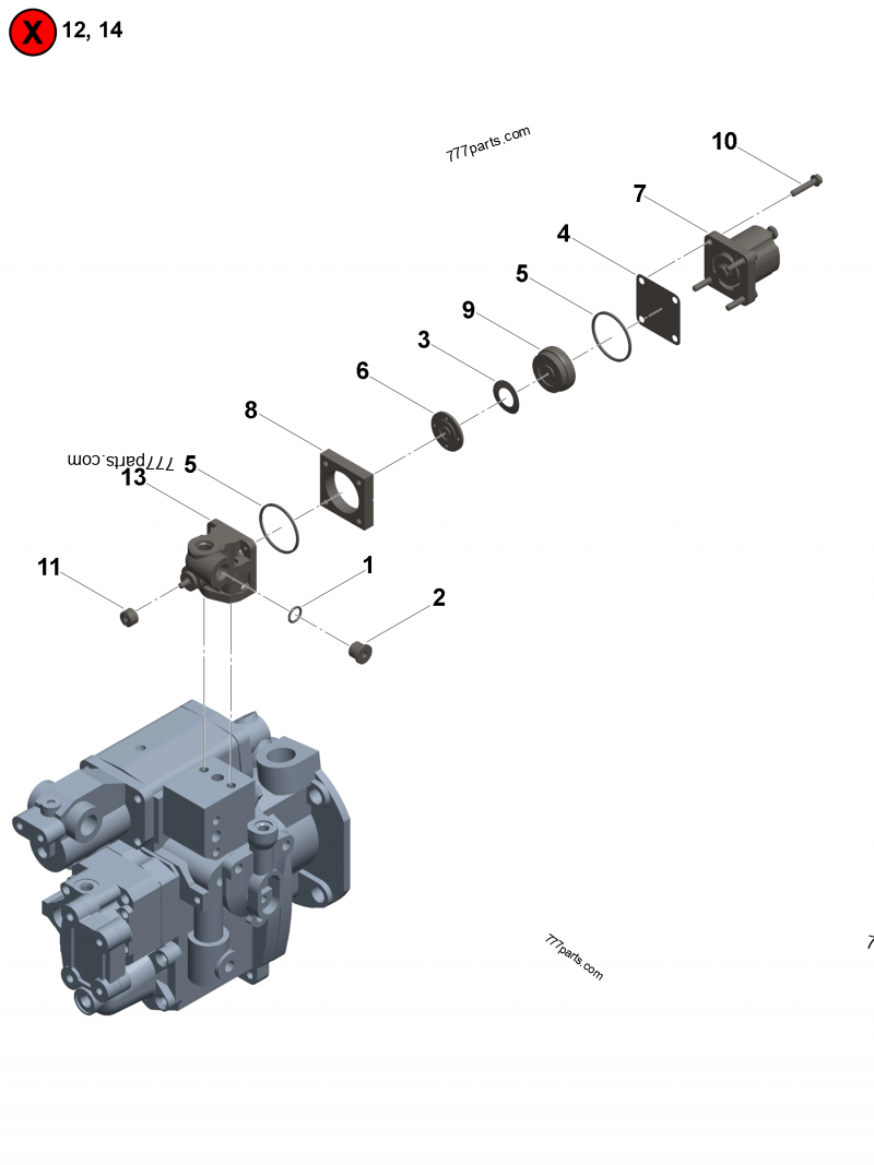 3096856 Fuel shutoff valve - Cummins spare part | 777parts.com