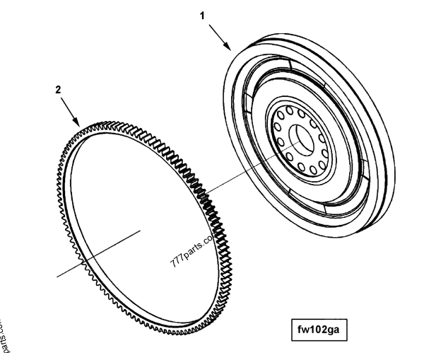 3102507 Flywheel ring gear - Cummins spare part | 777parts.com