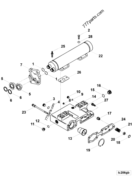 3102784 Lubricating oil filter head - Cummins spare part | 777parts.com