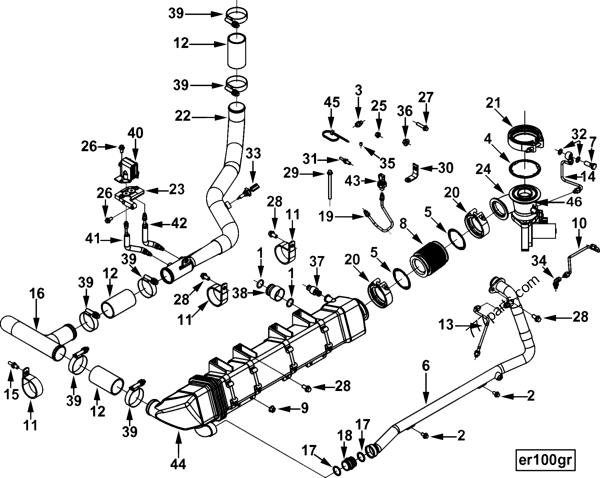 3104326 Water outlet tube - Cummins spare part | 777parts.com