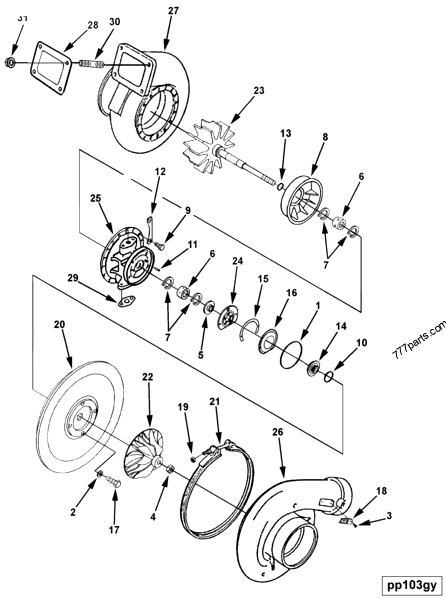 3171368 Turbocharger gasket - Cummins spare part | 777parts.com
