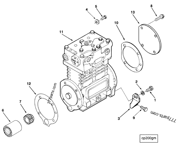 200398 Spline coupling hub - Cummins spare part | 777parts.com