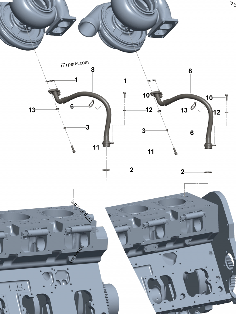 201048 Connection gasket - Cummins запчасть для спецтехники | 777parts.com
