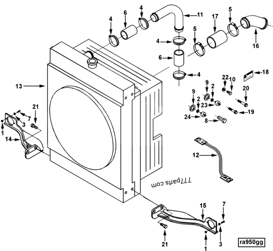3282152 Radiator support - Cummins spare part | 777parts.com